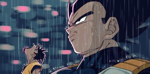 Goku And Vegeta In the Rain MEME Generator - Create Goku And Vegeta In ...