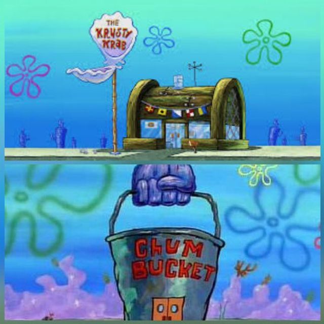 Krusty Krab Vs Chum Bucket MEME Generator - Create Krusty Krab Vs Chum ...